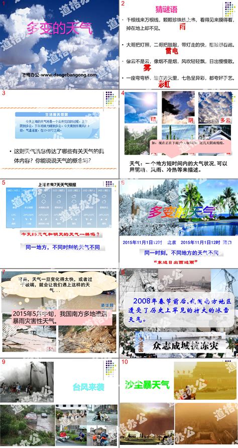 多变的天气PPT课件 上海教育版六年级地理下册
