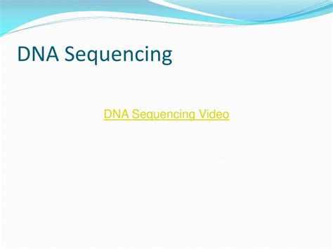 PPT 5 DNA Sequencing PowerPoint Presentation Free Download ID 4051412
