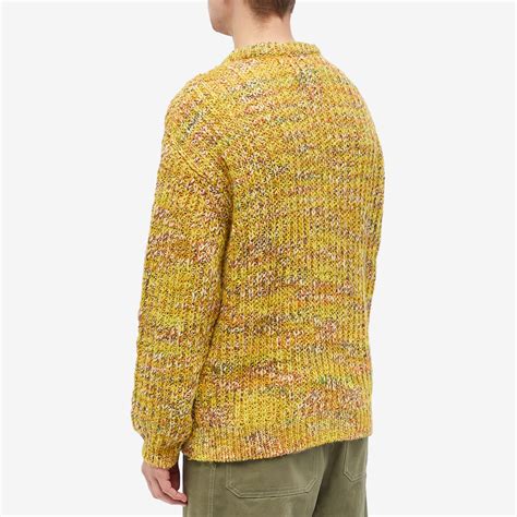 Ymc Granny Crew Neck Knit Yellow Multi End Global
