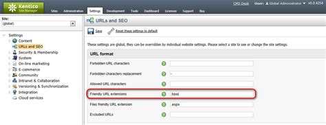 Configuration Of Custom Url Extensions Html Or Other