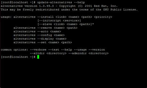 Update Alternatives Symbolic Link관리 명령어