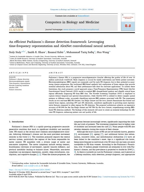 2024 an efficient parkinson s disease detection framework leveraging time frequency