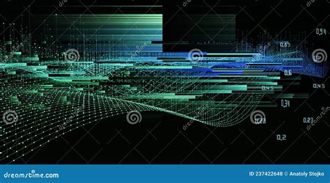 Abstract Technology Background With Polygonal Technology Grid And Data Analytics Data
