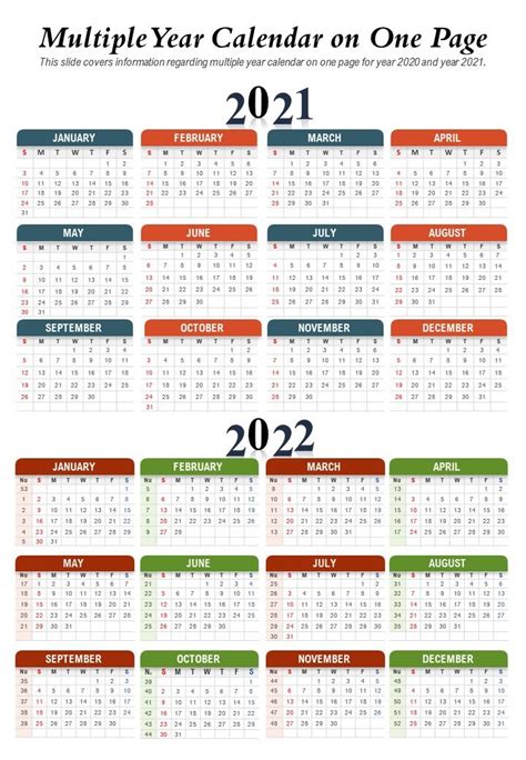 Multiple Year Calendar On One Page Selma Danyelle