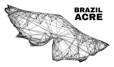 Linear Irregular Mesh New Jersey State Map Stock Vector Illustration Of Area Carcass 228017400
