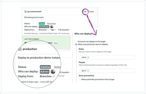 Deployment Targets Semaphore