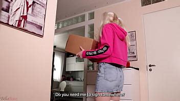 Girl Alone At Home Postman Cannot Miss The Opportunity To Cum In Virgin Pussy XNXX