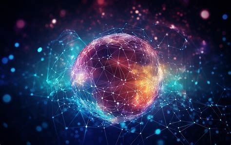 Premium Photo Global Network Communication Abstract Globe Background