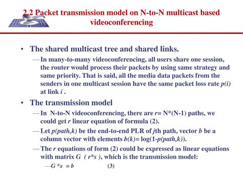 Ppt Multicast Congestion Control On Many To Many Videoconferencing