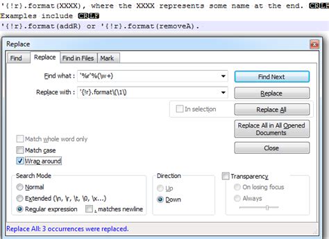 Regex Find And Replace Parts Of Matched String In Notepad Stack