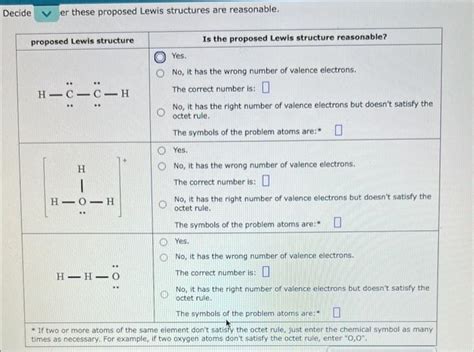 Solved Cide ∨ Er These Proposed Lewis Structures Are