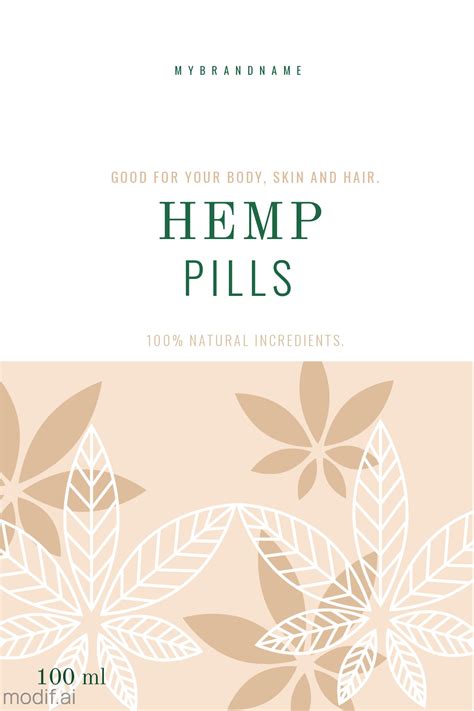 Hemp Product Label Template Mediamodifier