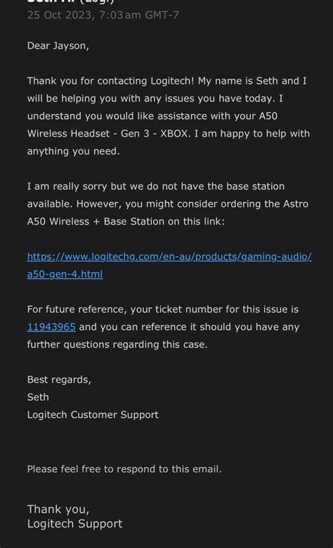 Logitech Support Isnt That Good R Astrogaming