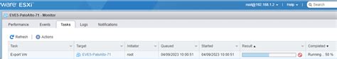 Export Is Stuck ESXi VMware VSphere