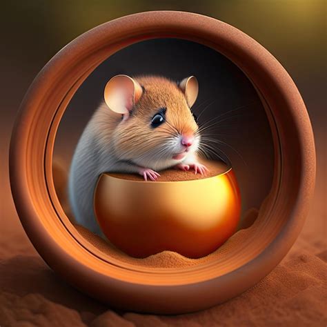 Premium Ai Image The Mouse Peers Out Of His Hole