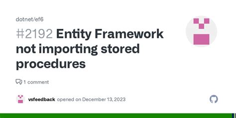 Entity Framework Not Importing Stored Procedures Issue Dotnet Ef GitHub