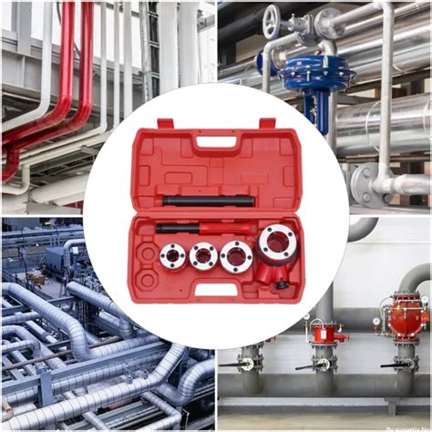 Pipe Threading Kit Handheld Plumber Die Ratcheting Pipe Thread Threader Tool 4940 Picclick Au
