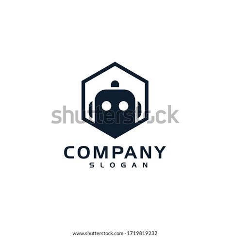 Simple Robot Logo Hexagon Stock Vector Royalty Free Shutterstock