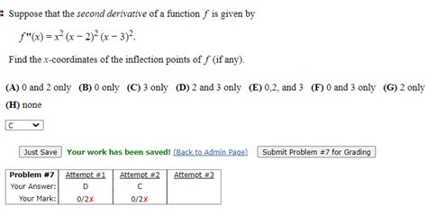 Solved Suppose That The Second Derivative Of A Function F Is Chegg
