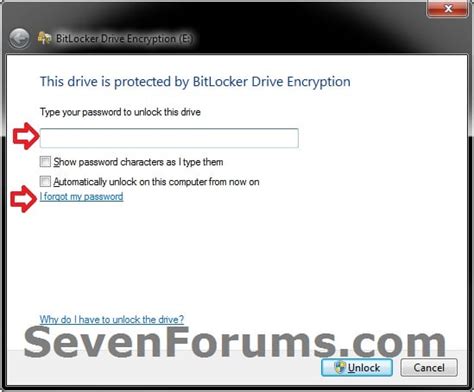 Bitlocker Drive Encryption Unlock A Locked Data Or Removable Drive Tutorials