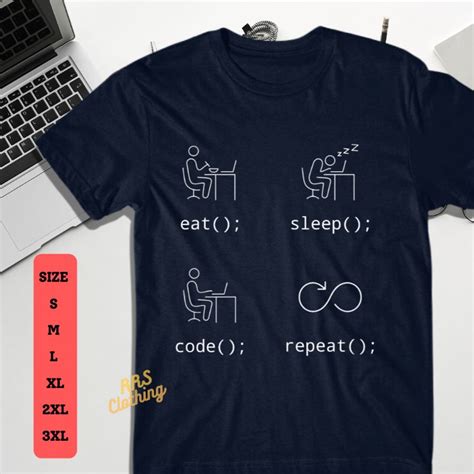 Jual Tshirt Kaos Combed 20s Programmer Eat Sleep Code Repeat Jumbo Xxxl Shopee Indonesia