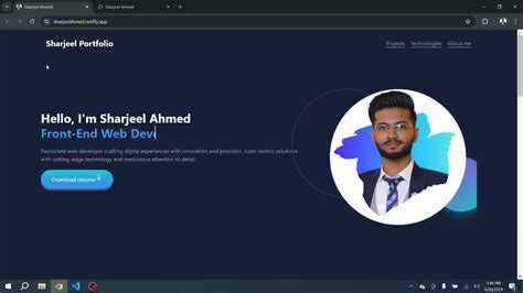 Video Sharjeel Ahmed On Linkedin I Am Thrilled To Share My Portfolio Website Which Is The