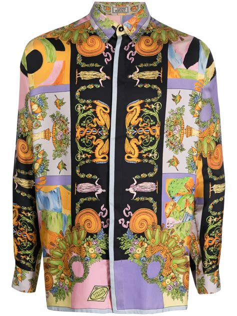Gianni Versace Silk Shirts Men