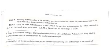 Solved Waves Currents And Tides Step Knowing That The Chegg Com