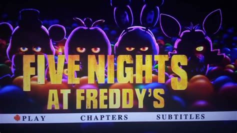 Fnaf Movie Dvd Menu Screen Youtube