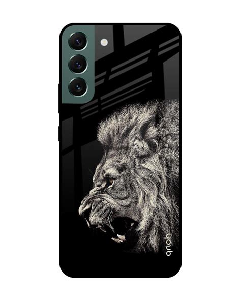 Buy Brave Lion Printed Premium Glass Cover For Samsung Galaxy S22 Plus
