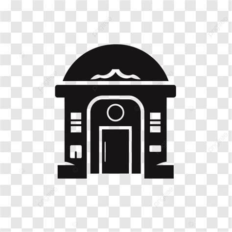 흑백 동상 건물 아이콘 벡터 흰색 배경에 있는 술집의 단순한 검은색 아이콘 그림자 없음 작은 프레임 중앙 Png 일러스트 및 벡터 에 대한 무료 다운로드 Pngtree