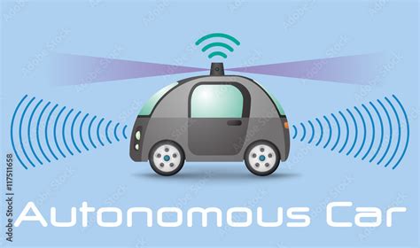 Autonomous Concept Car Side View Vector Illustration Stock Vector Adobe Stock