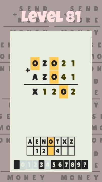 Level 81 Cryptarithm Android Game Math Cryptarithm Mathematics Matematika Maths Youtube Level 81 Cryptarithm Android Game Math Cryptarithm Mathematics Matematika Maths Youtube