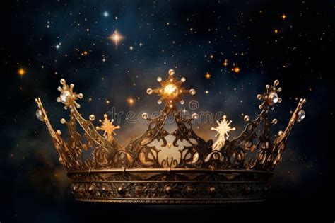 A Crown Of Stars Representing Celestial Power Stock Illustration