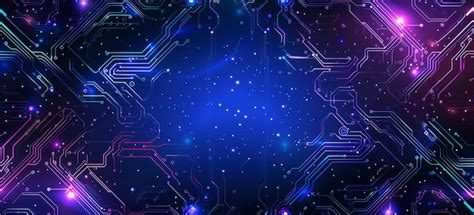 Abstract Neon Circuit Board Background Premium Ai Generated Image