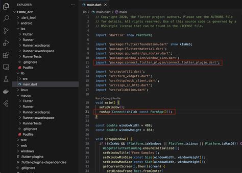 Integrate The Connect Library Into A Flutter App