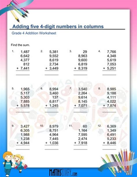 Grade 4 Math Worksheets