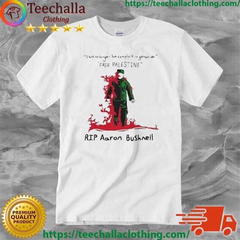 Official Rip Aaron Bushnell Free Palestine Shirt By Teechallaclothing Store Feb 2024 Medium