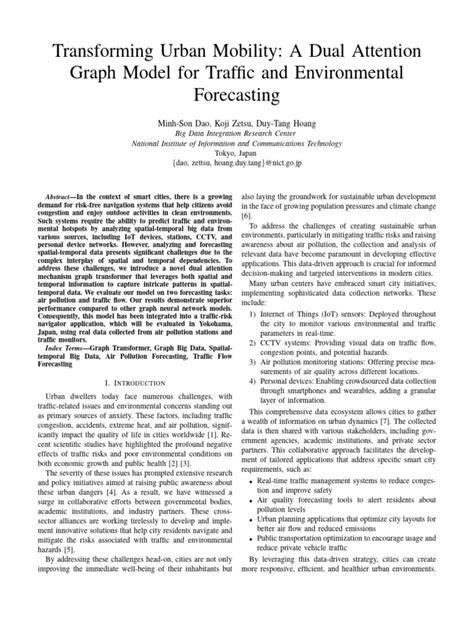 Transforming Urban Mobility A Dual Attention Graph Model For Traffic And Environmental