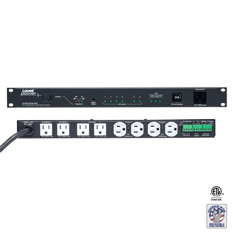 Rack Panel With Sequencer Power Remote And Surge Protection