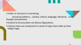 Structuralism Theory Literary Criti Pptx