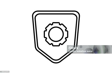 Setup Secure Icon Icon Related To Setup And Action Line Icon Style Simple Vector Design Editable