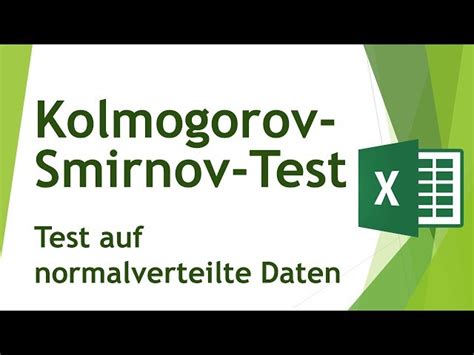 فیلم آموزشی Kolmogorov Smirnov Test In Excel Test Auf Normalverteilung Der Daten Daten