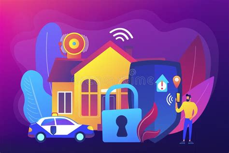 Security Systems Design Concept Vector Illustration Stock Vector Illustration Of Person