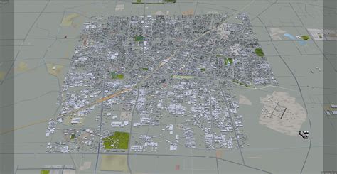 Baoding Hebei City China 3d Model 40km By 3dstudio