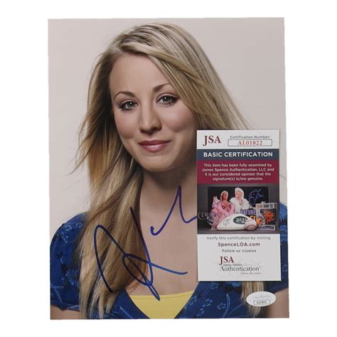 Kaley Cuoco Signed 8x10 Photo Jsa Pristine Auction