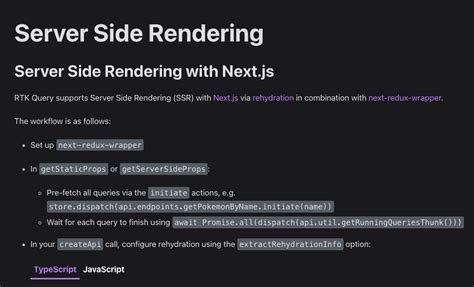 Nextjs Nextjs 15 Ssr Fetching With Rtk Query And Redux Stack Overflow