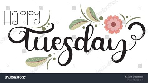Happy Tuesday Hello Tuesday Vector Days Stock Vector Royalty Free