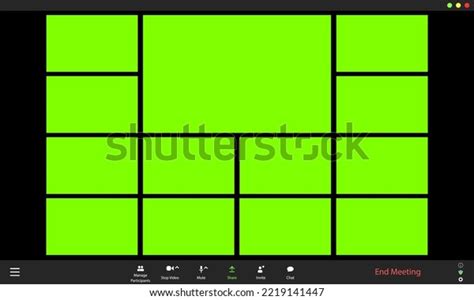 Video Conference Ui Video Call Window Stock Vector Royalty Free 2219141447 Shutterstock