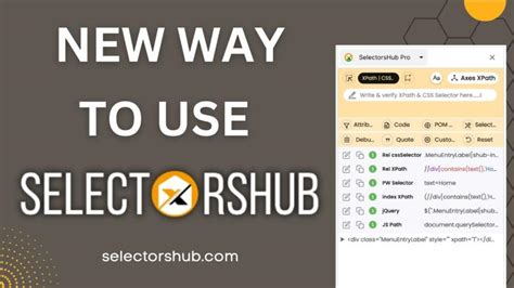 Selectorshub On Linkedin Whats The New Way Of Using Selectorshub